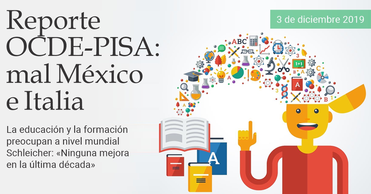 Reporte OCDE-PISA 2018, mal México e Italia