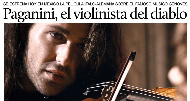 Puntodincontro.mx - Niccolò Paganini, el violinista del diablo. Estreno ...
