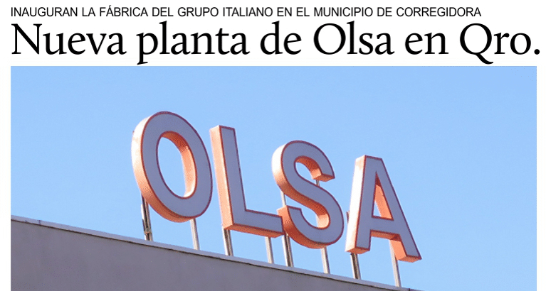 Puntodincontro.mx - El grupo italiano OLSA expande su capacidad ...