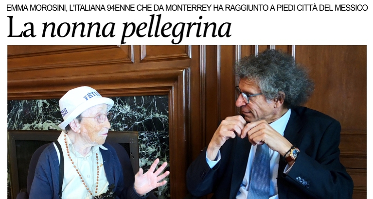 L'Ambasciatore Maccotta ha ricevuto Emma Morosini, la “nonna pellegrina ...