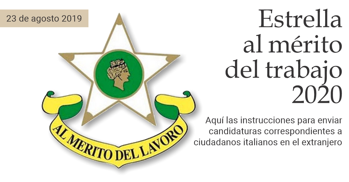 Estrellas al mérito del trabajo 2020.