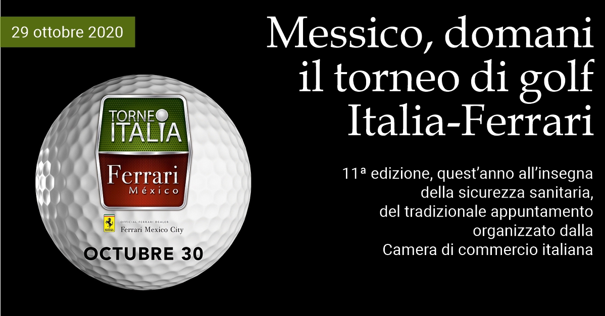 Messico, domani il torneo di golf Italia-Ferrari